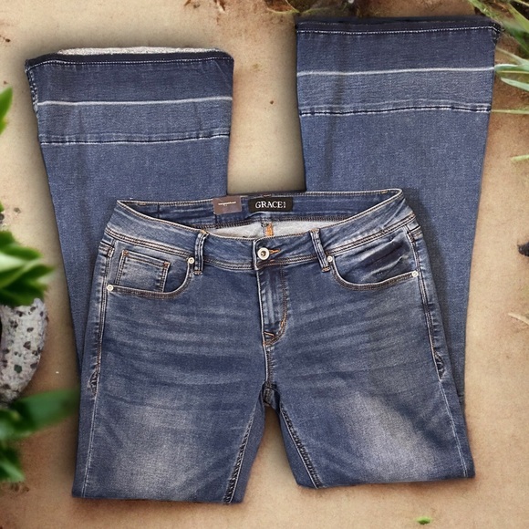 Grace in LA | Jeans | Grace Jeans Nwt Size 8 Bootcut Fringe Stretch ...